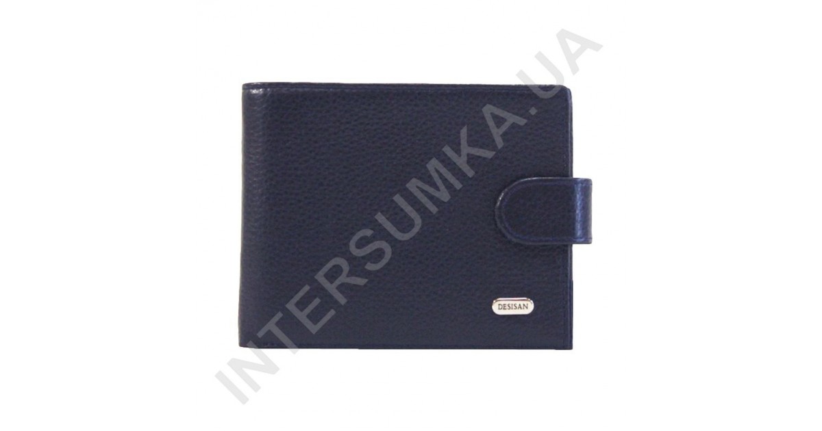 Портмоне чоловіче з натуральної шкіри Desisan 080-315 синій флотар ...